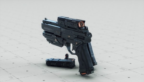 3D gun boxes scifi - - TurboSquid 1254805