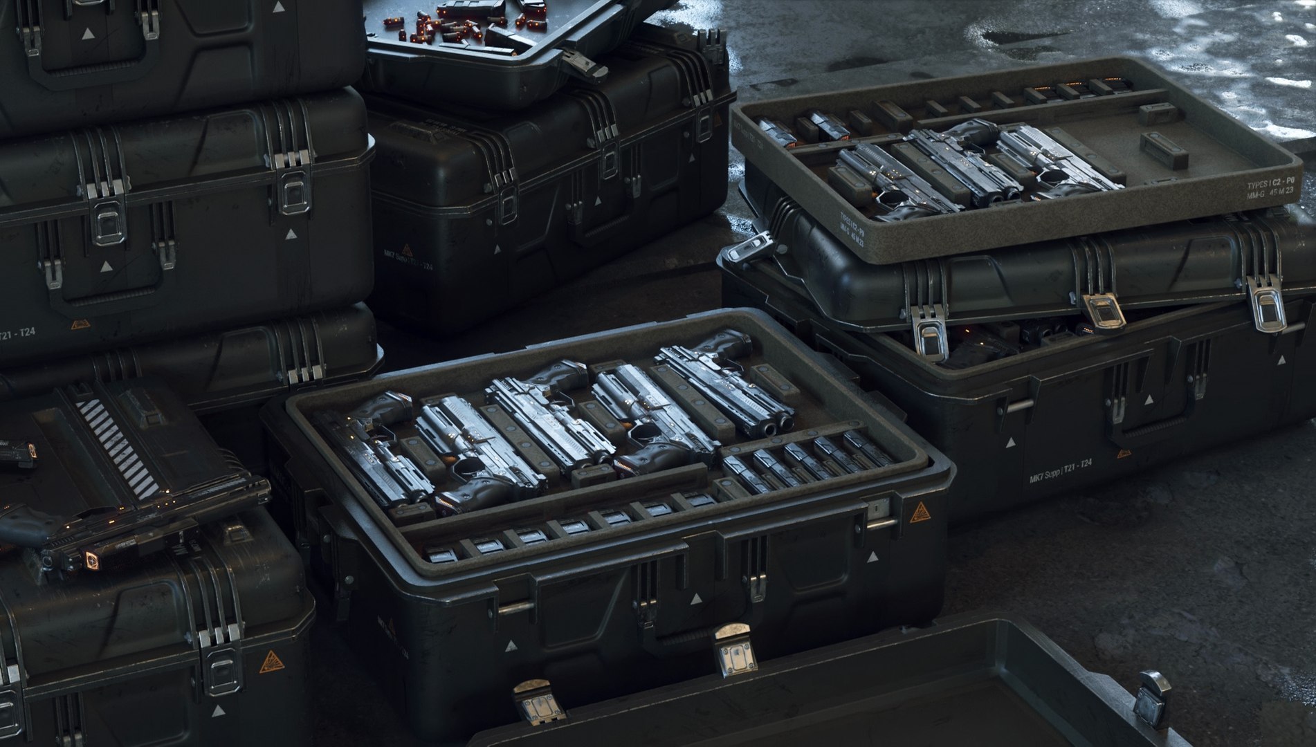 3D gun boxes scifi - - TurboSquid 1254805