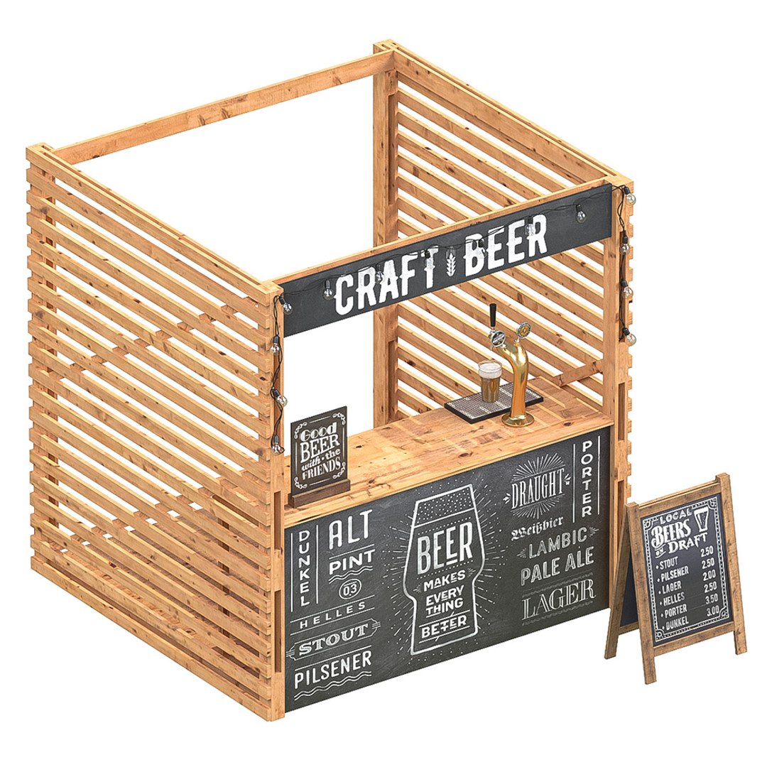 Beer Stand 3D Model - TurboSquid 1432874