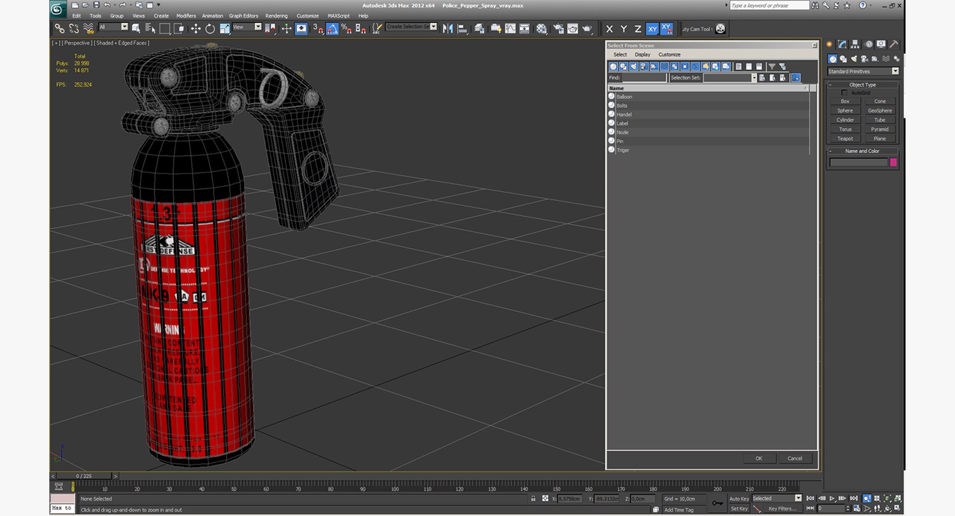 3d Police Pepper Spray Model