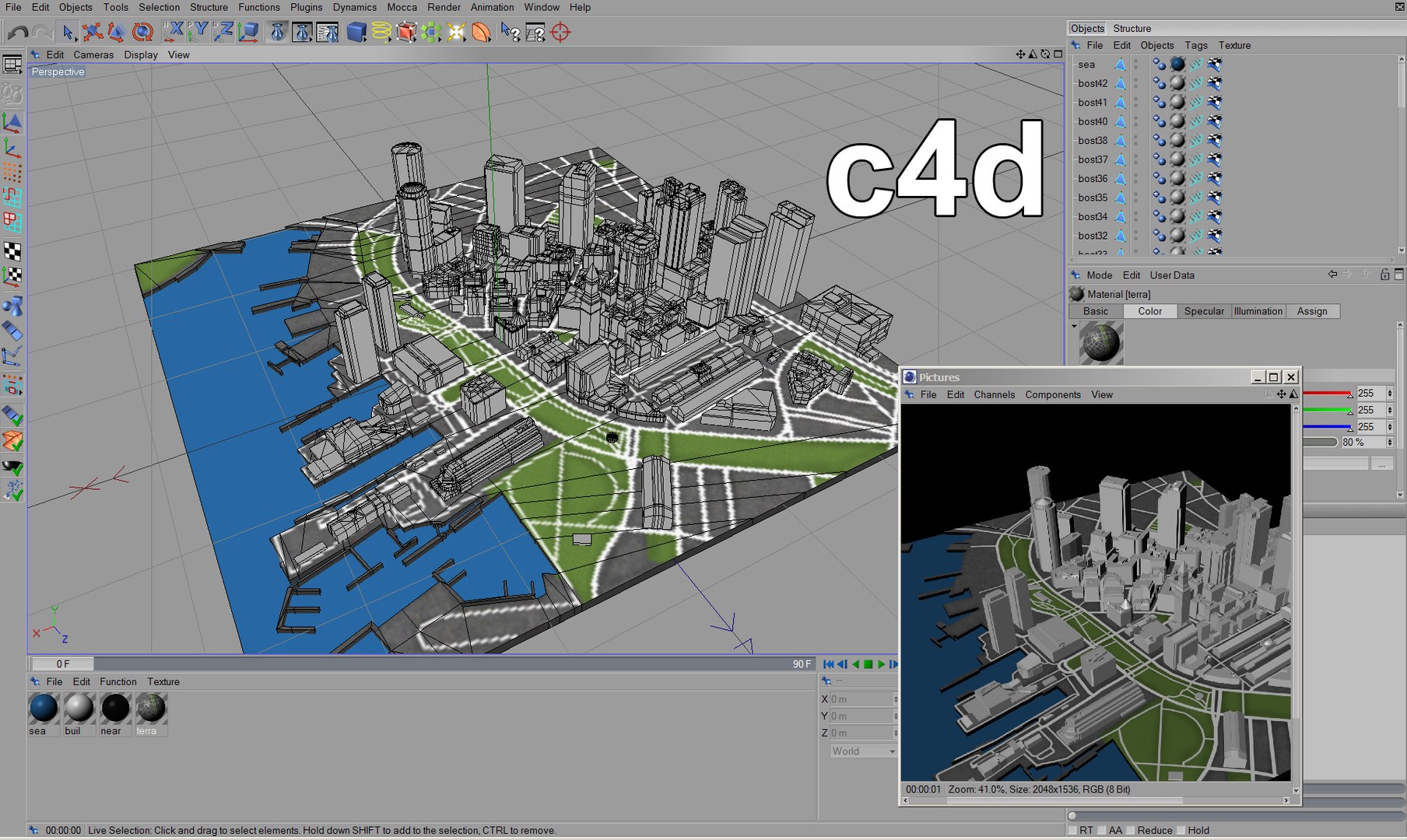 3d Model Boston City