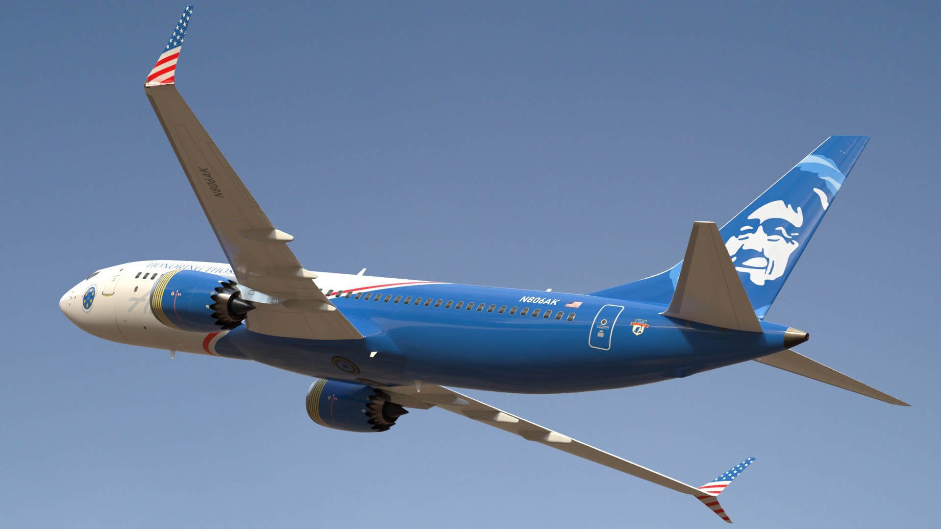 Alaska Airlines B738 MAX SC 3D Model - TurboSquid 2246534