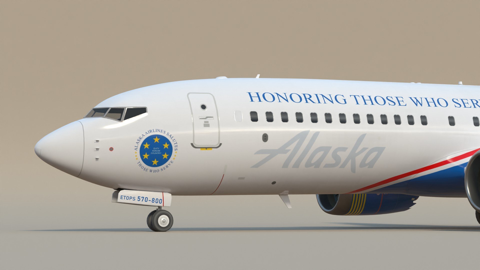 Alaska Airlines B738 MAX SC 3D Model - TurboSquid 2246534