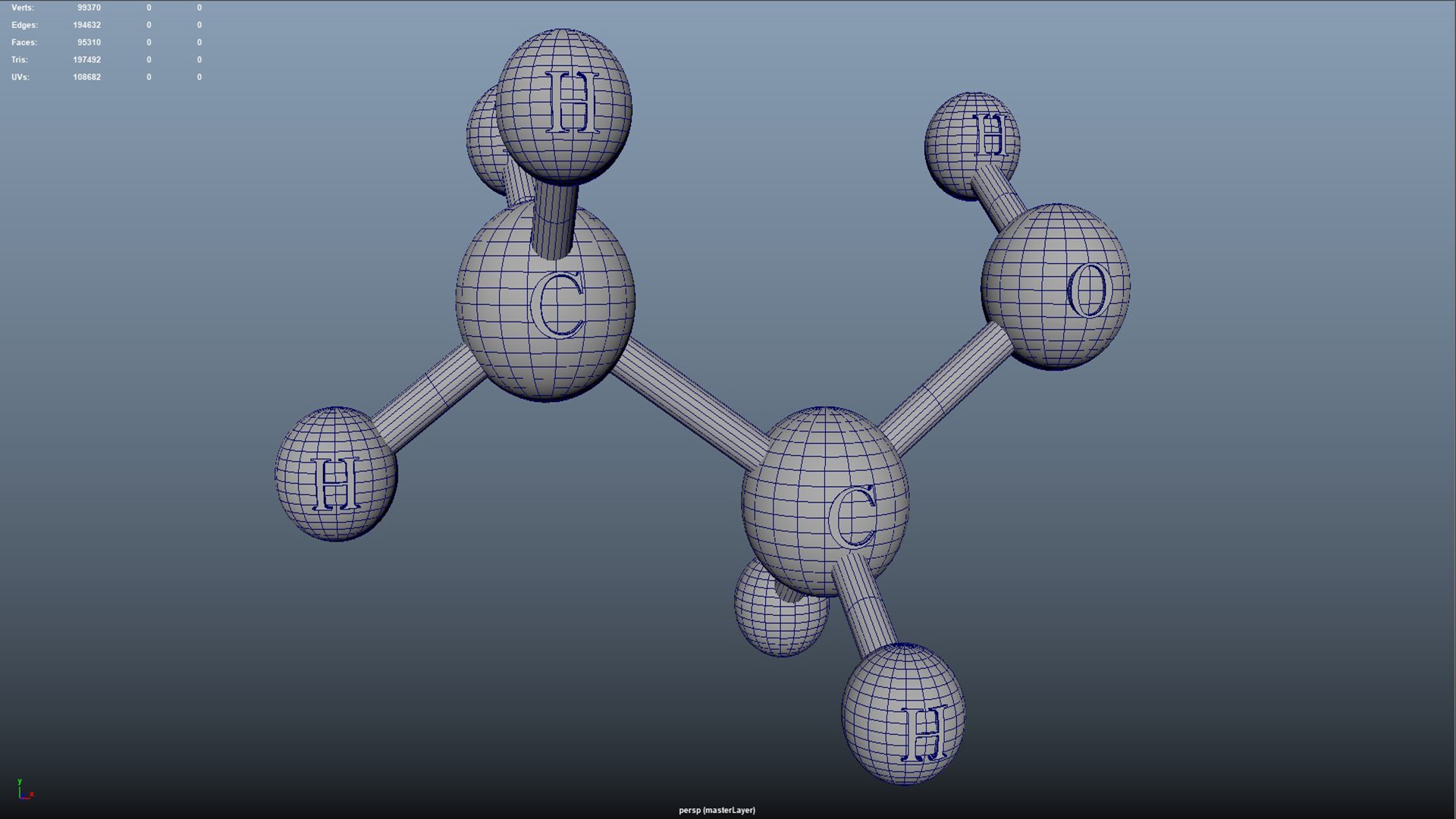 3D Alcohol Structure - TurboSquid 2215756