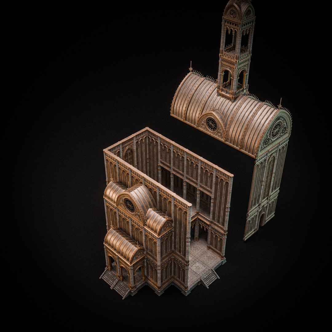 3D GOTHIC MODULAR BUILDING 1 - TurboSquid 2315000