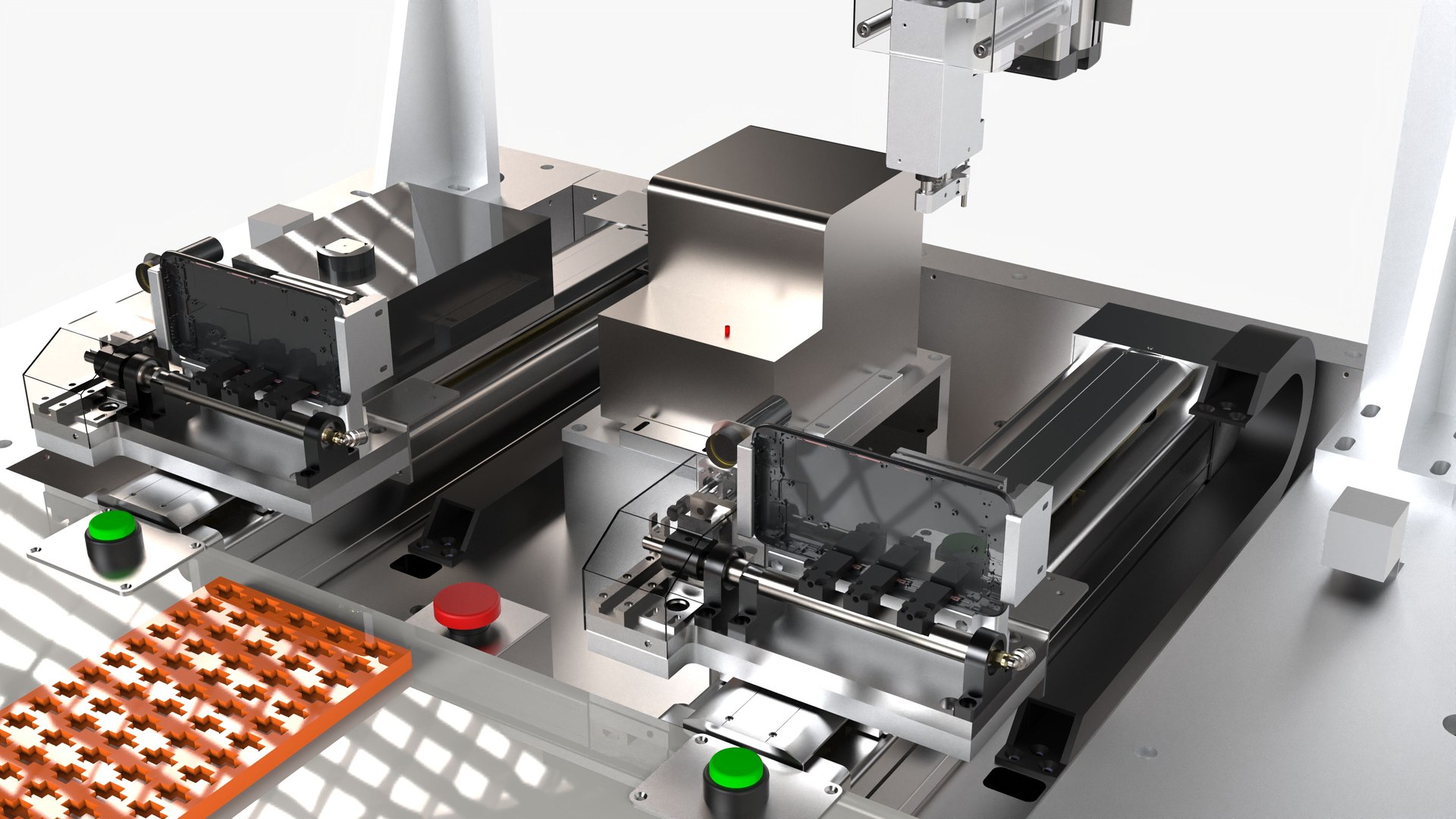 3D Automatic Double Station Mobile Phone Shell Polishing Machine Model ...