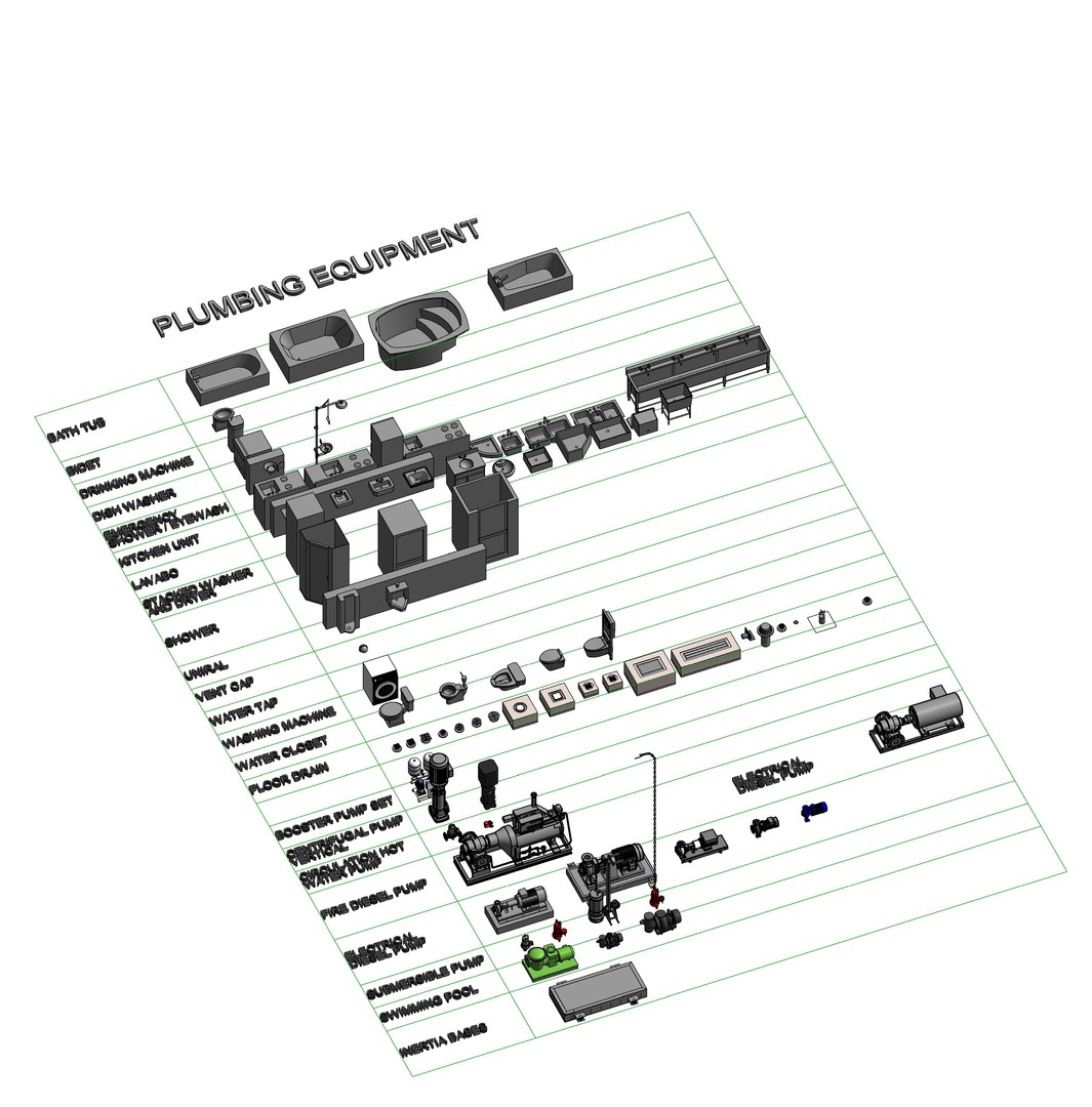 PLUMBING COLLECTION 3D Model - TurboSquid 2210107