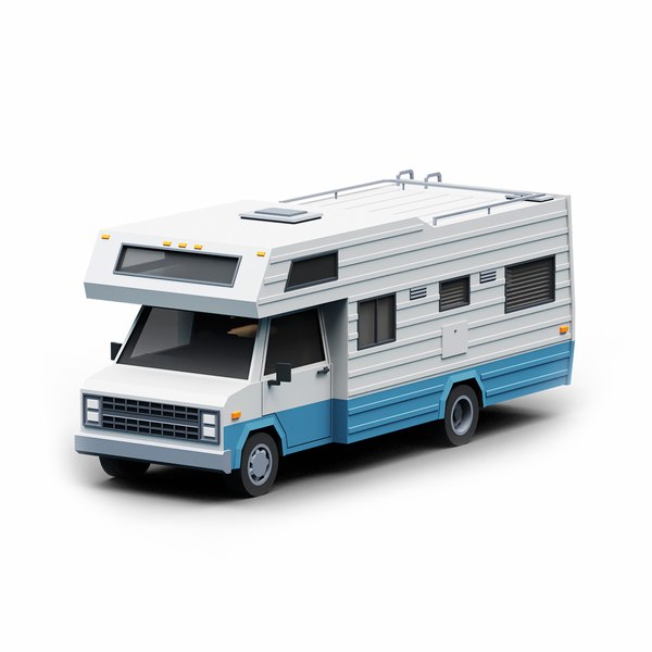 3D Cartoon Stylized Camper Van Classic - TurboSquid 1910955