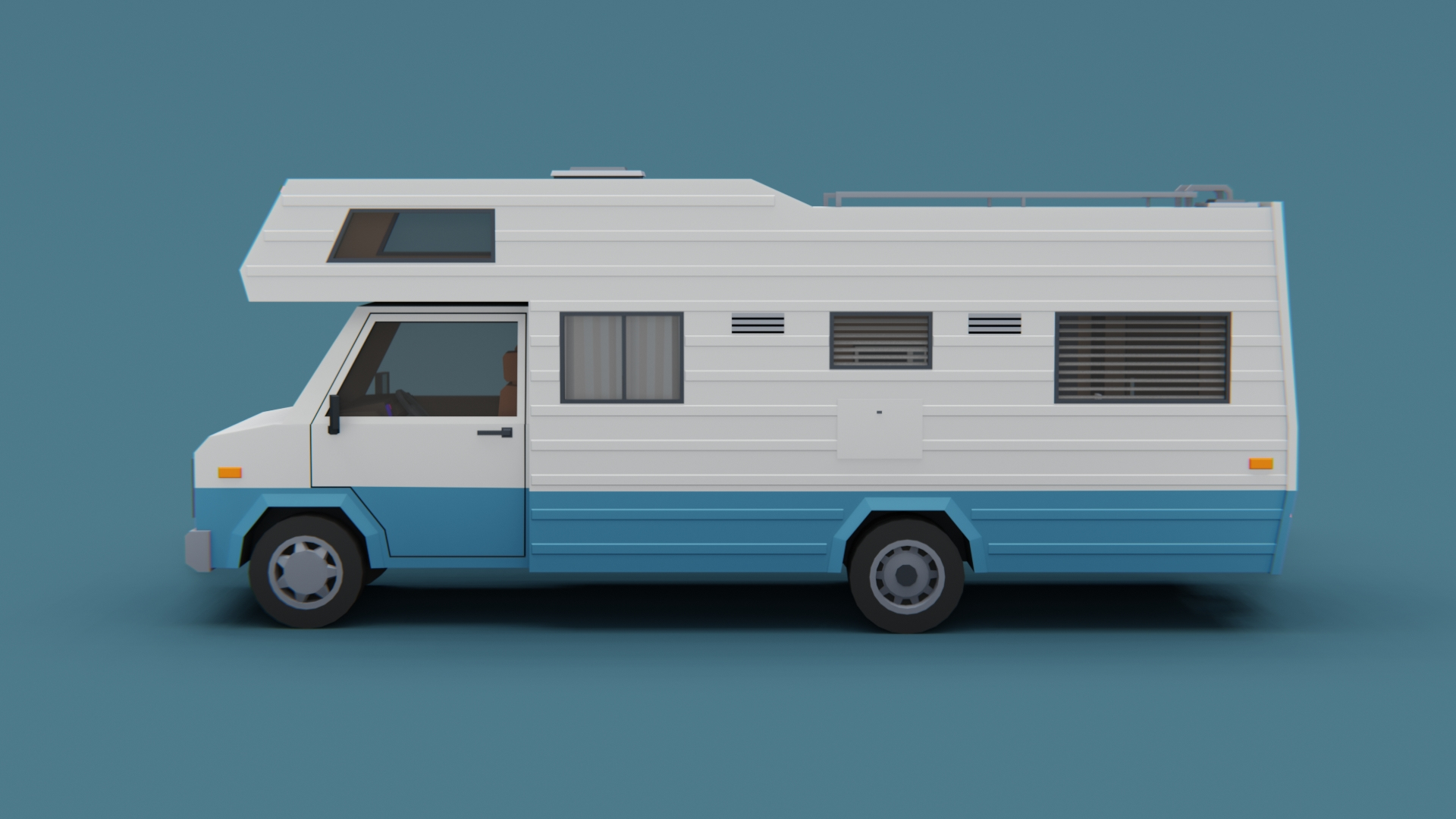3D Cartoon Stylized Camper Van Classic - TurboSquid 1910955