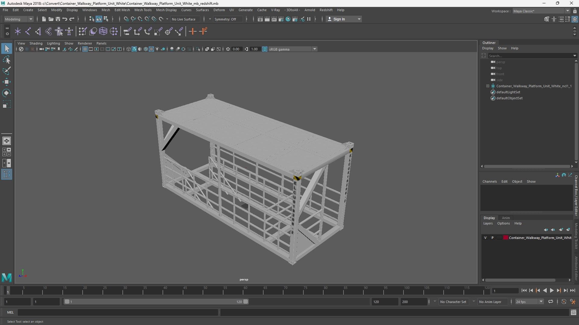 Container Walkway Platform Unit White 3D Model - TurboSquid 2433527