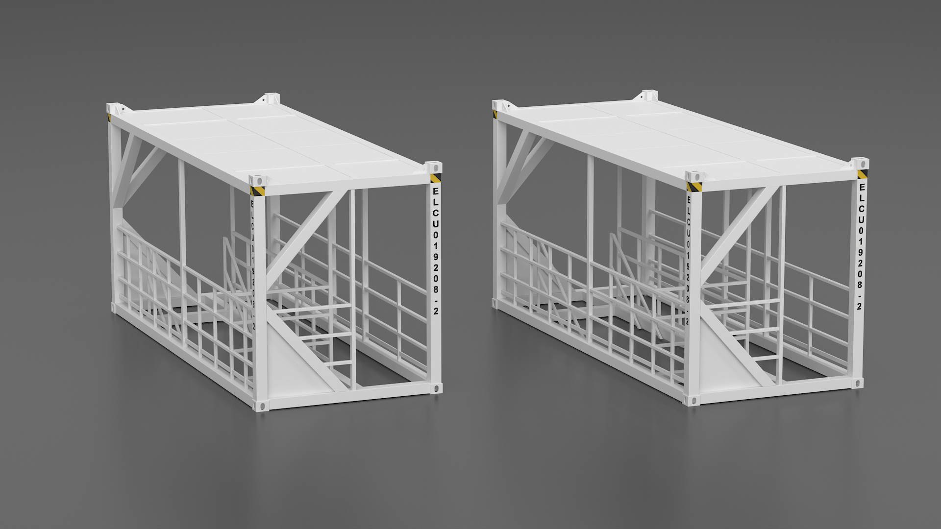 Container Walkway Platform Unit White 3D Model - TurboSquid 2433527