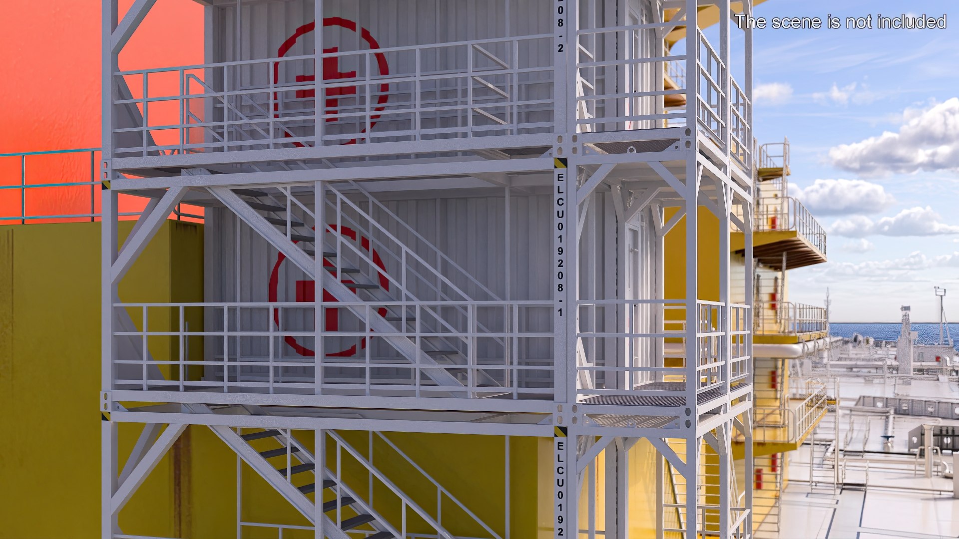 Container Walkway Platform Unit White 3D Model - TurboSquid 2433527