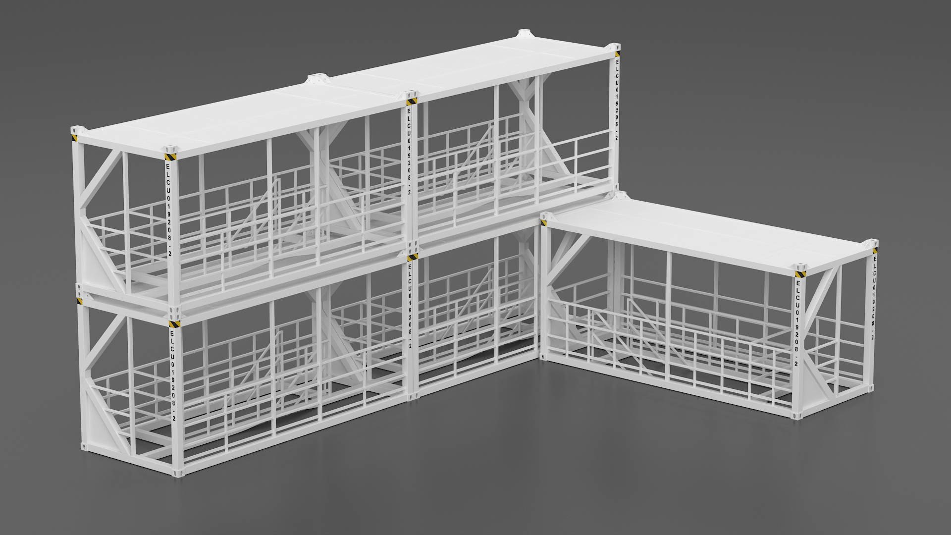 Container Walkway Platform Unit White 3D Model - TurboSquid 2433527