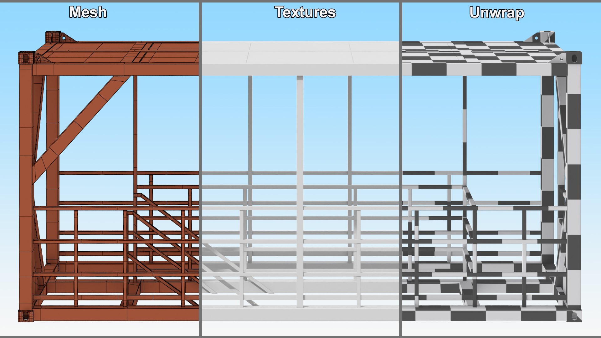 Container Walkway Platform Unit White 3D Model - TurboSquid 2433527