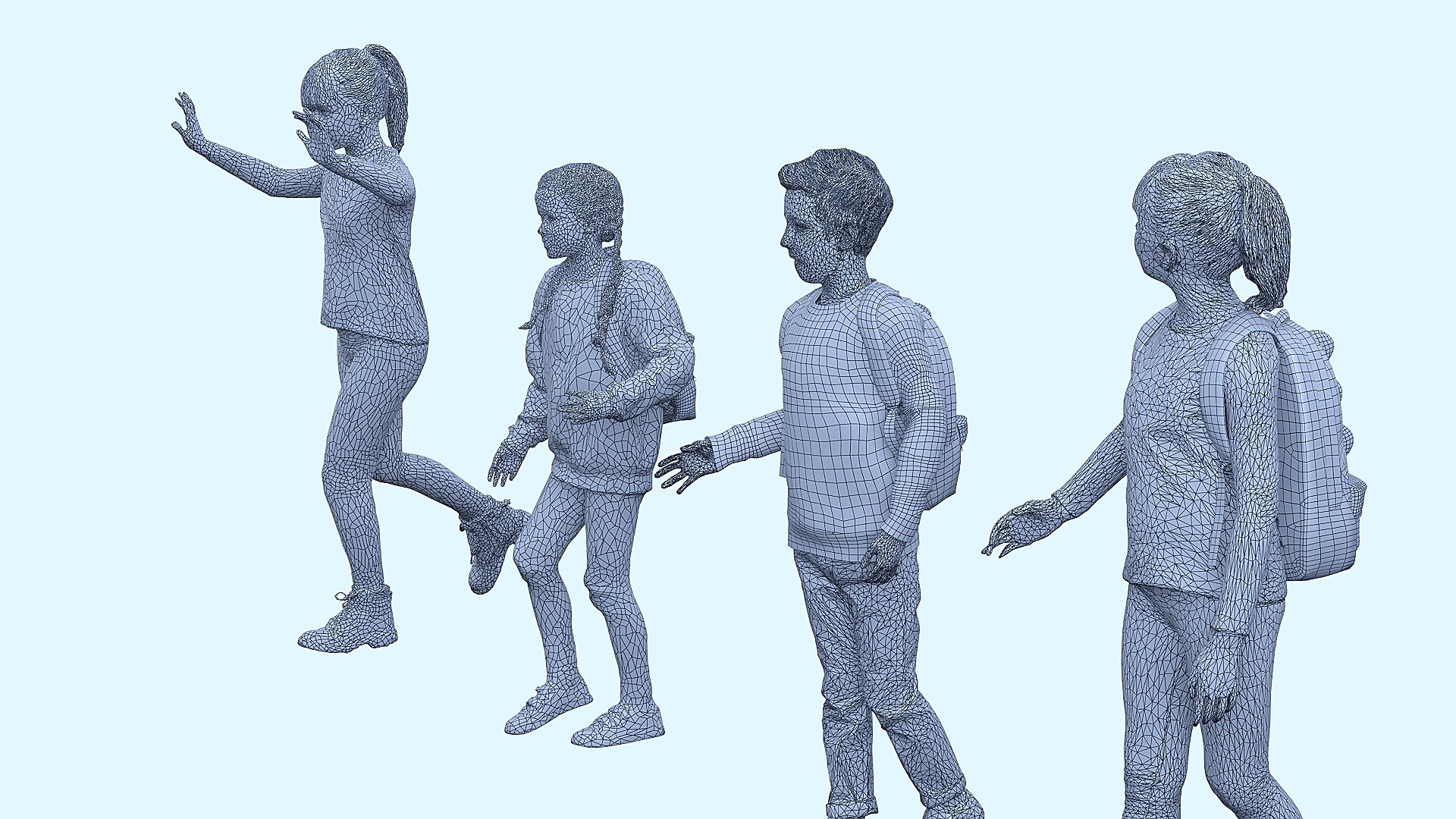 3D Model Set Children X12 - TurboSquid 2433281