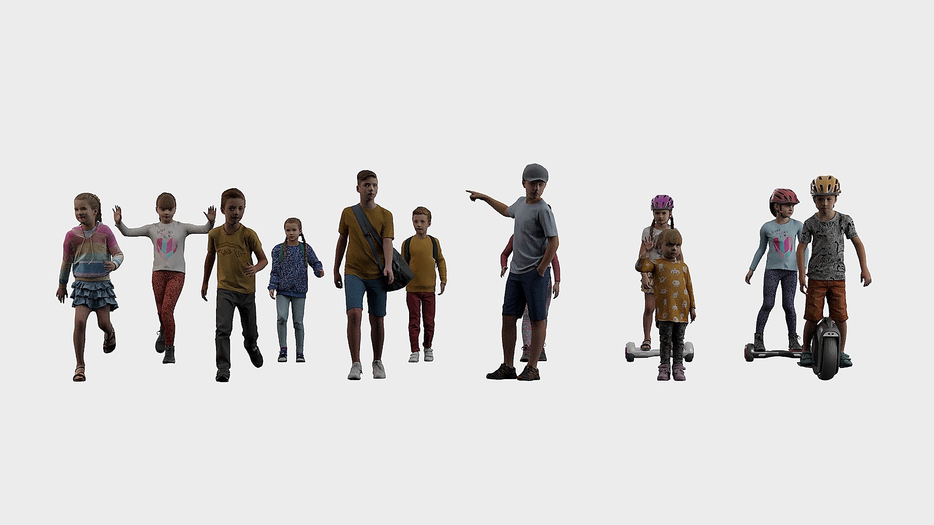 3D Model Set Children X12 - TurboSquid 2433281