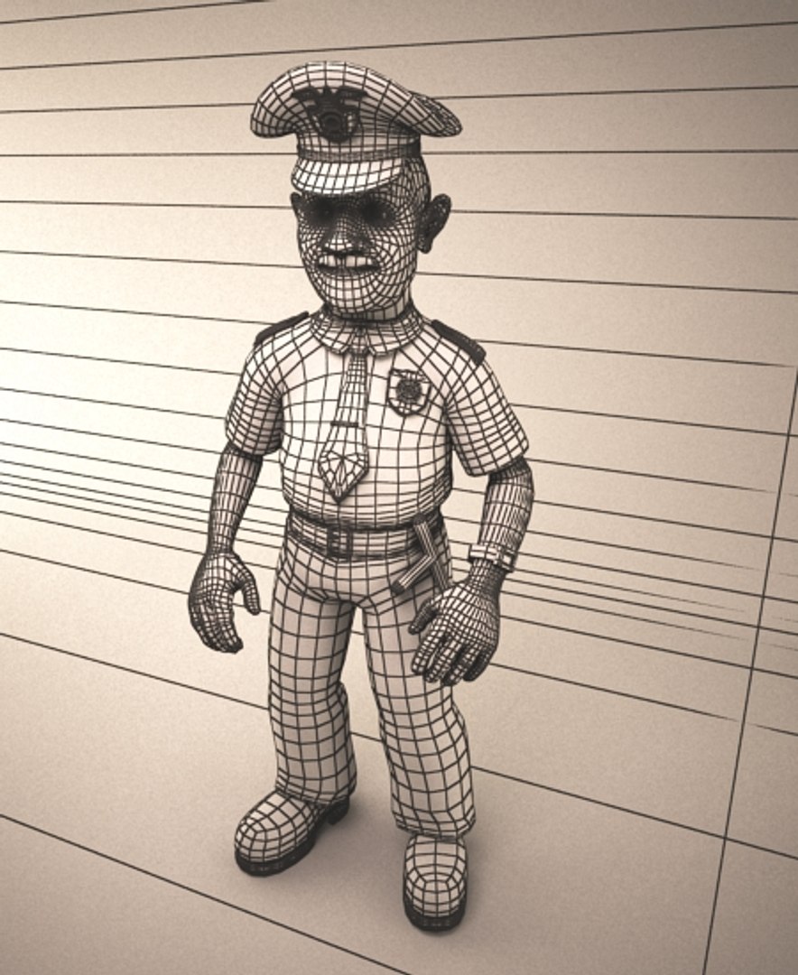 3d Character Man Policeman