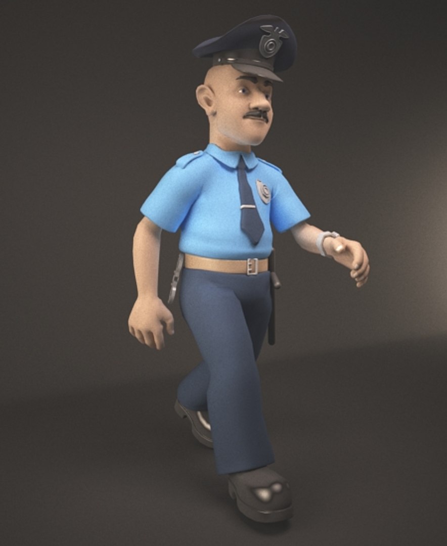 3d Character Man Policeman