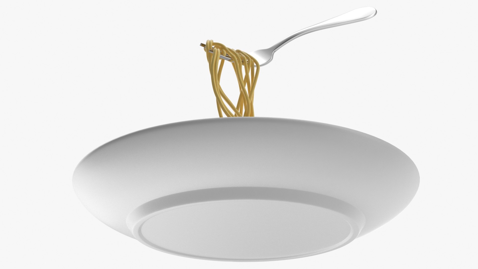 Cooked Spaghetti With Fork Model - TurboSquid 2180760