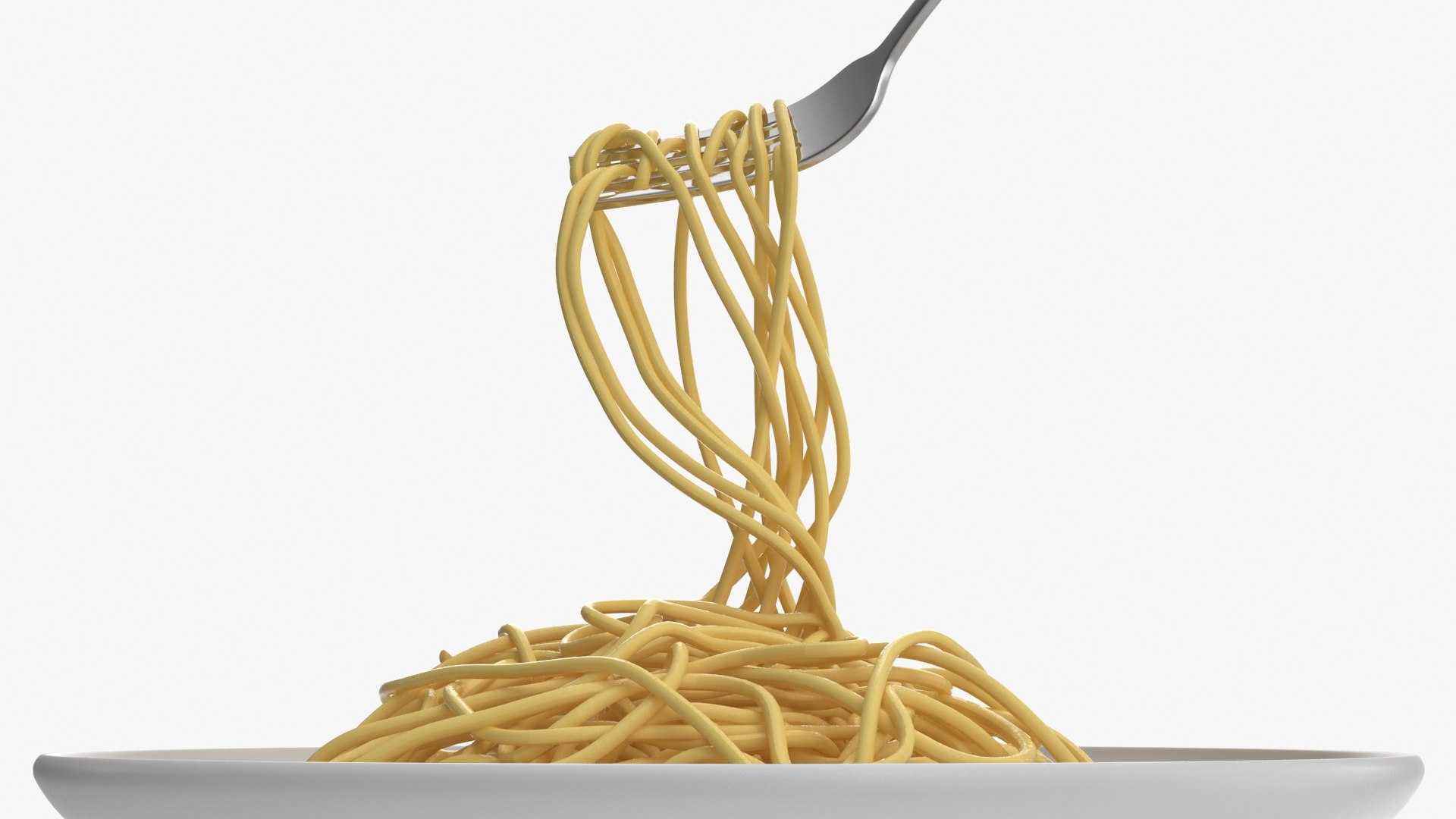 Cooked Spaghetti With Fork Model - TurboSquid 2180760