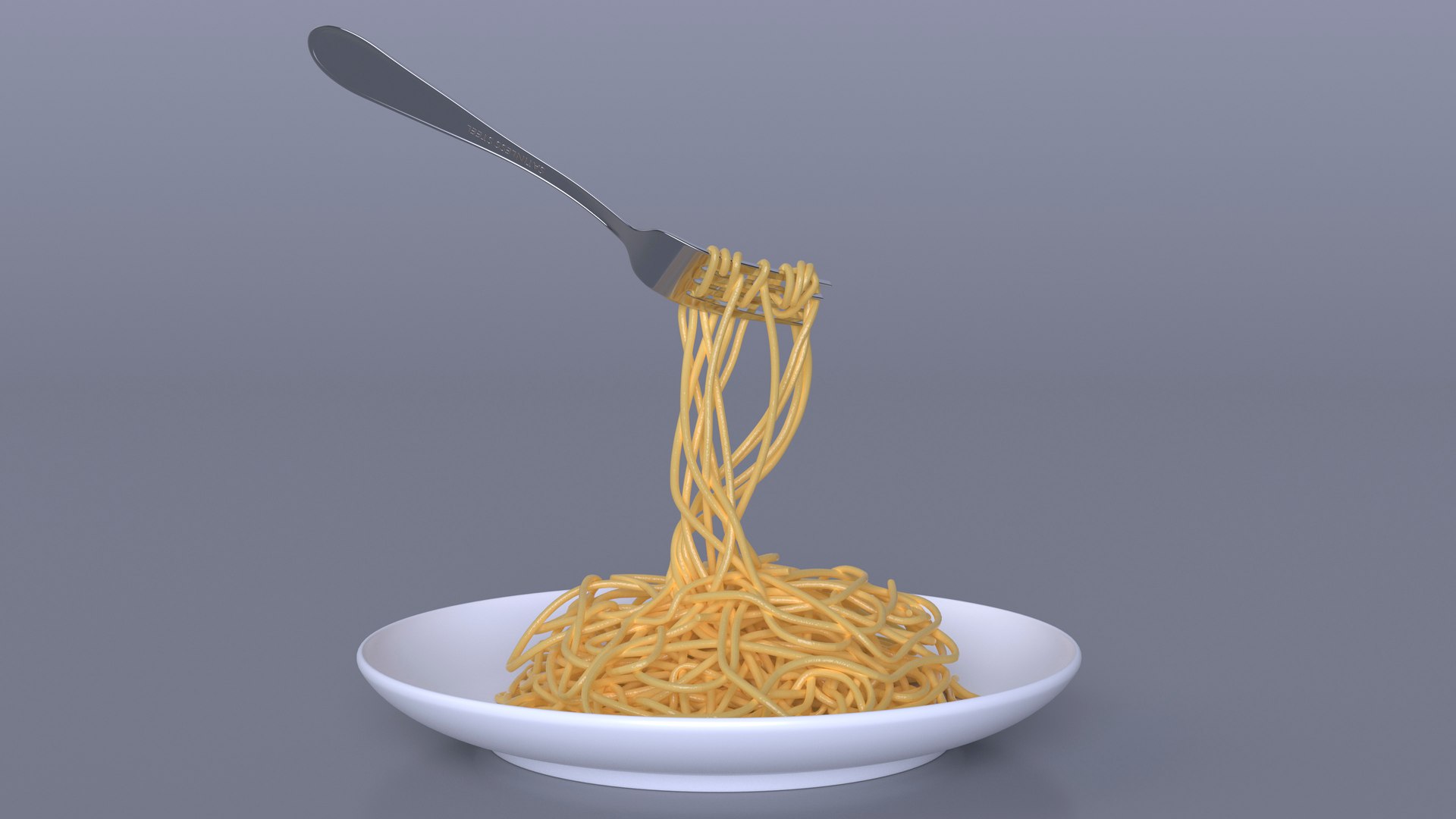 Cooked Spaghetti With Fork Model - TurboSquid 2180760