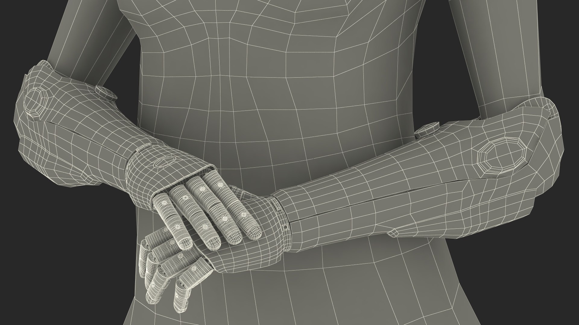 Young Woman With Bionic Arms 3D - TurboSquid 2158697