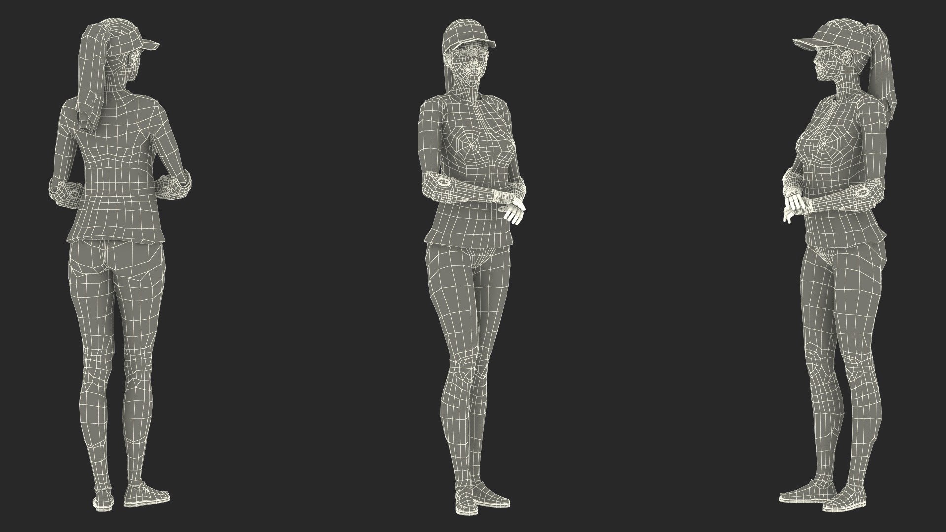 Young Woman With Bionic Arms 3D - TurboSquid 2158697