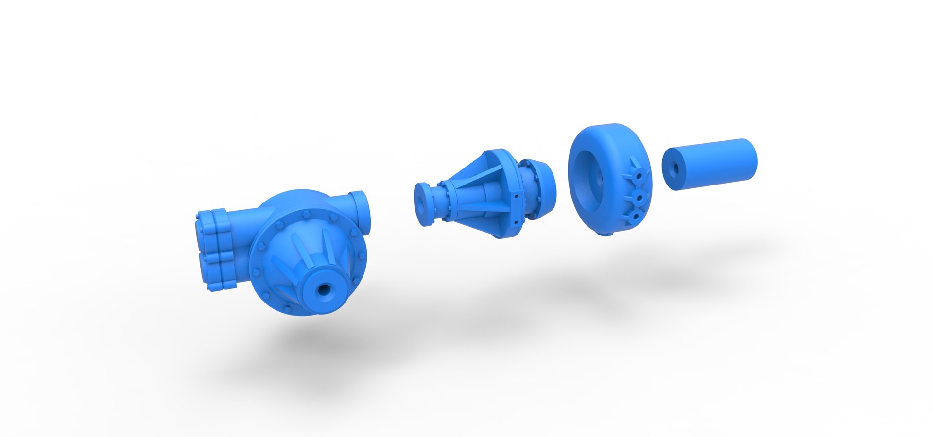 3D Diecast Turbo drag axle Scale 1 to 25 - TurboSquid 2133021