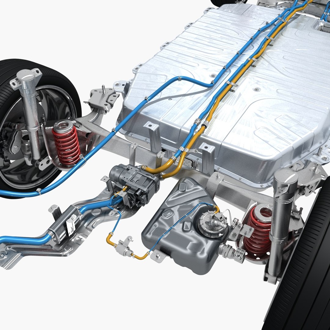 3D chassis electric car - TurboSquid 1649597