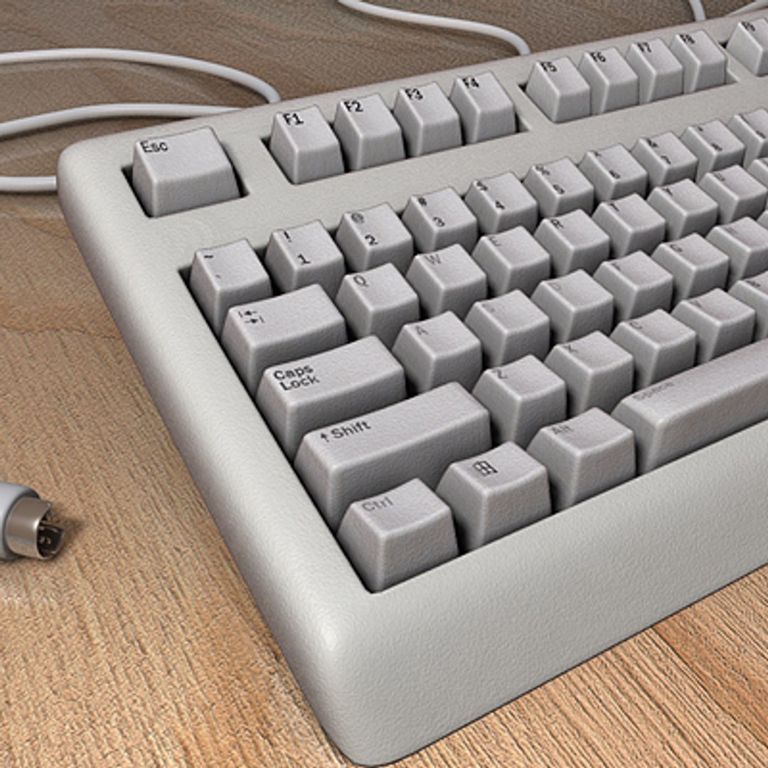 3d model keyboard scanline keys