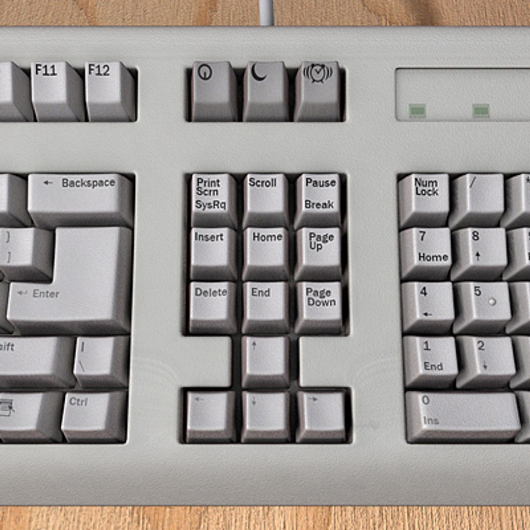 3d model keyboard scanline keys