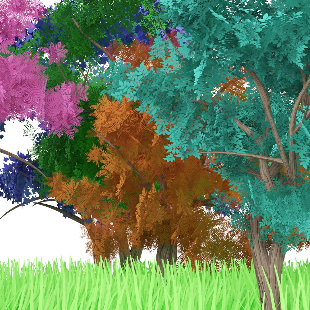 Stylized Peaceful Colorful Forest 3d Model 3D - TurboSquid 2124919