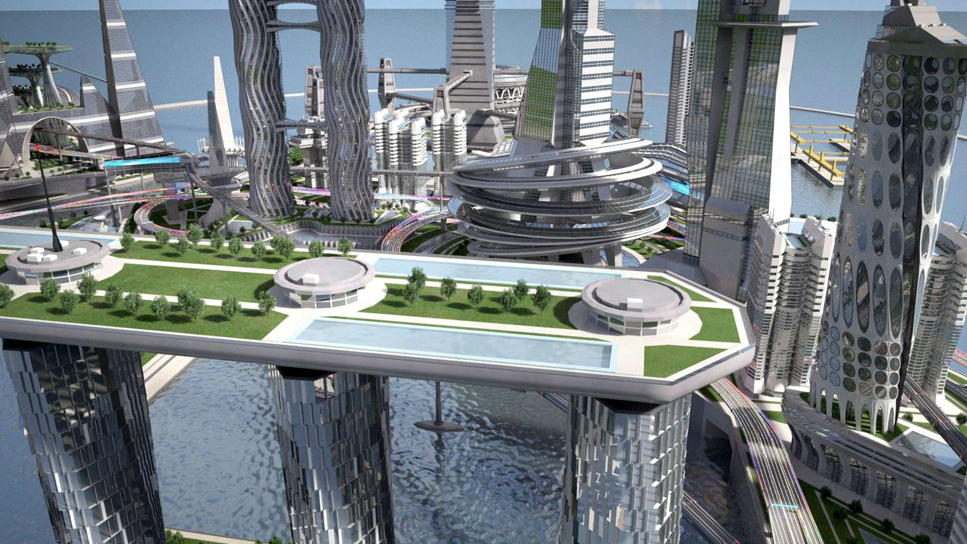 3D future city earth - TurboSquid 1299039