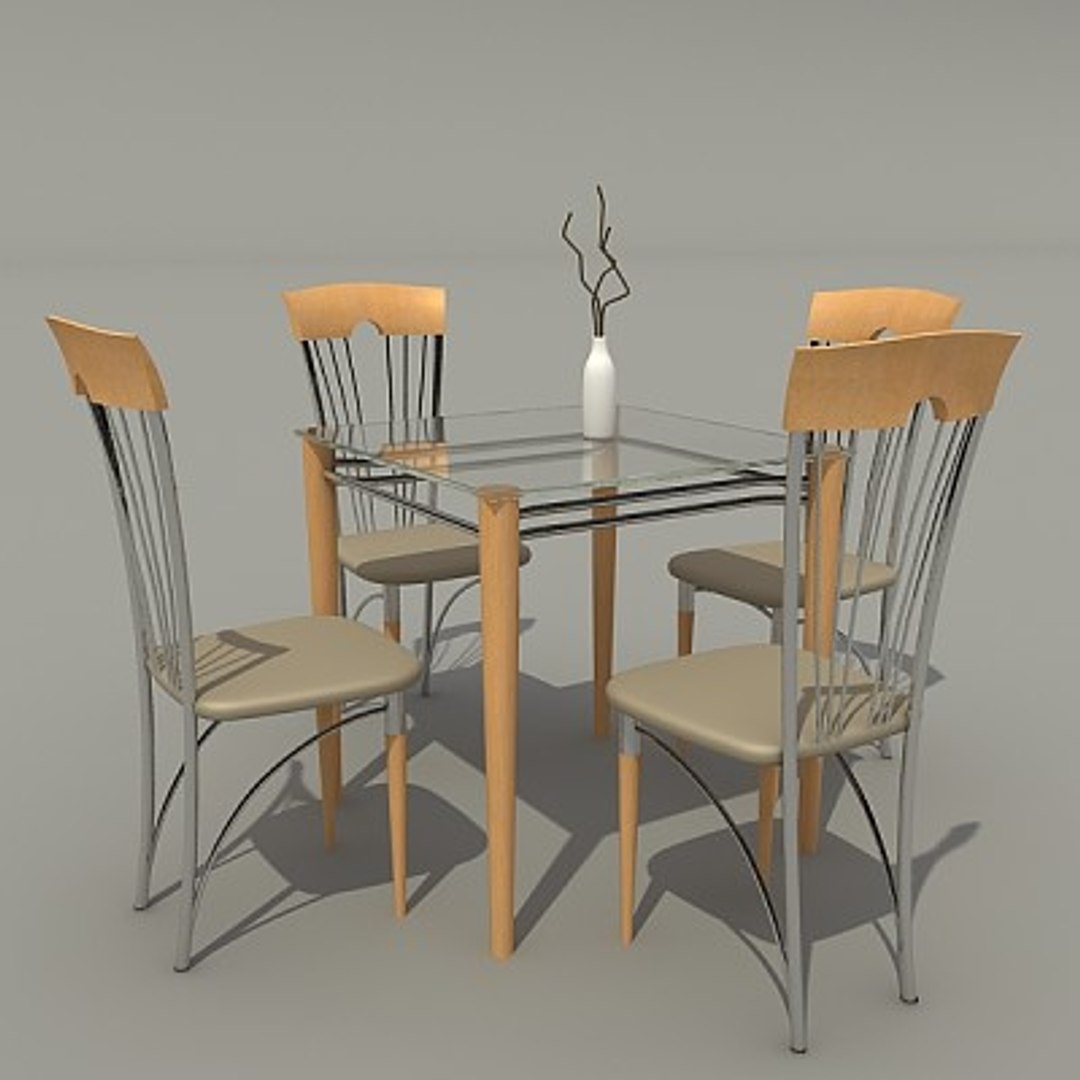 3d tables chairs model