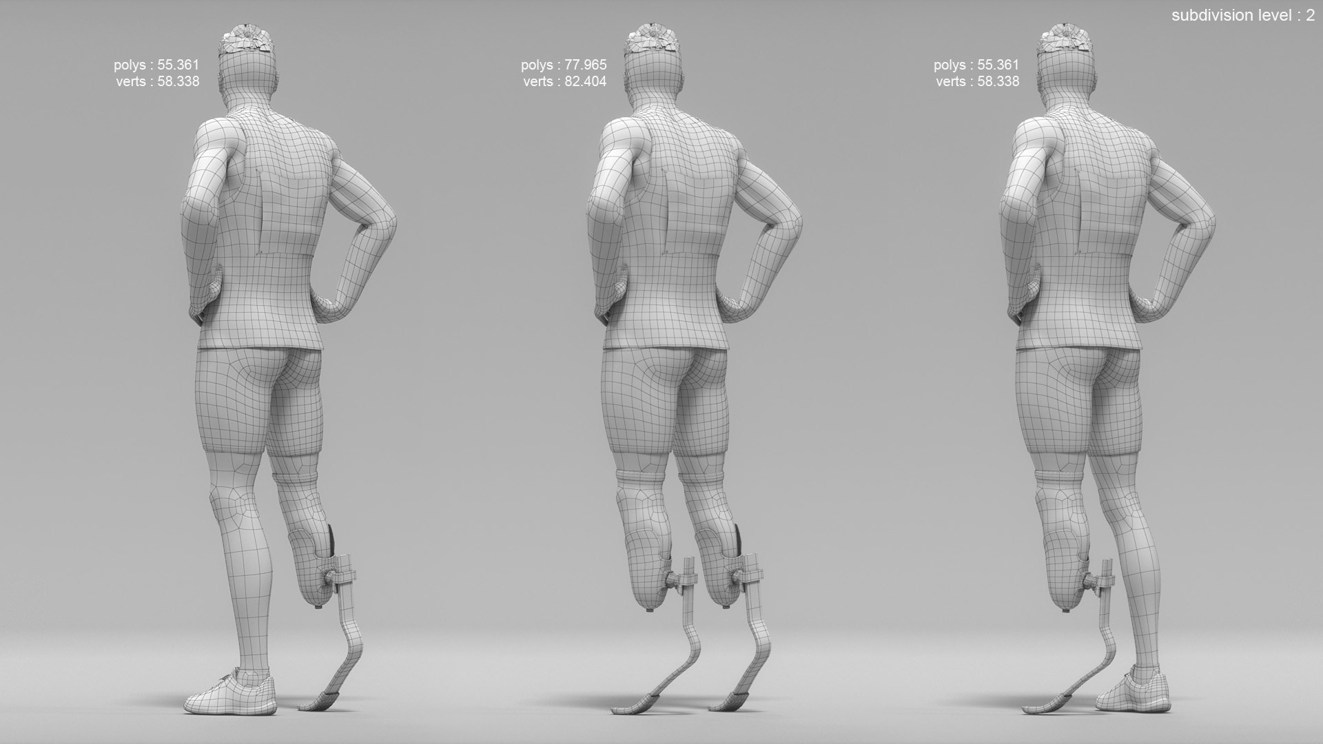 Male Paralympic Runner Animated HQ 3D Model - TurboSquid 2274292
