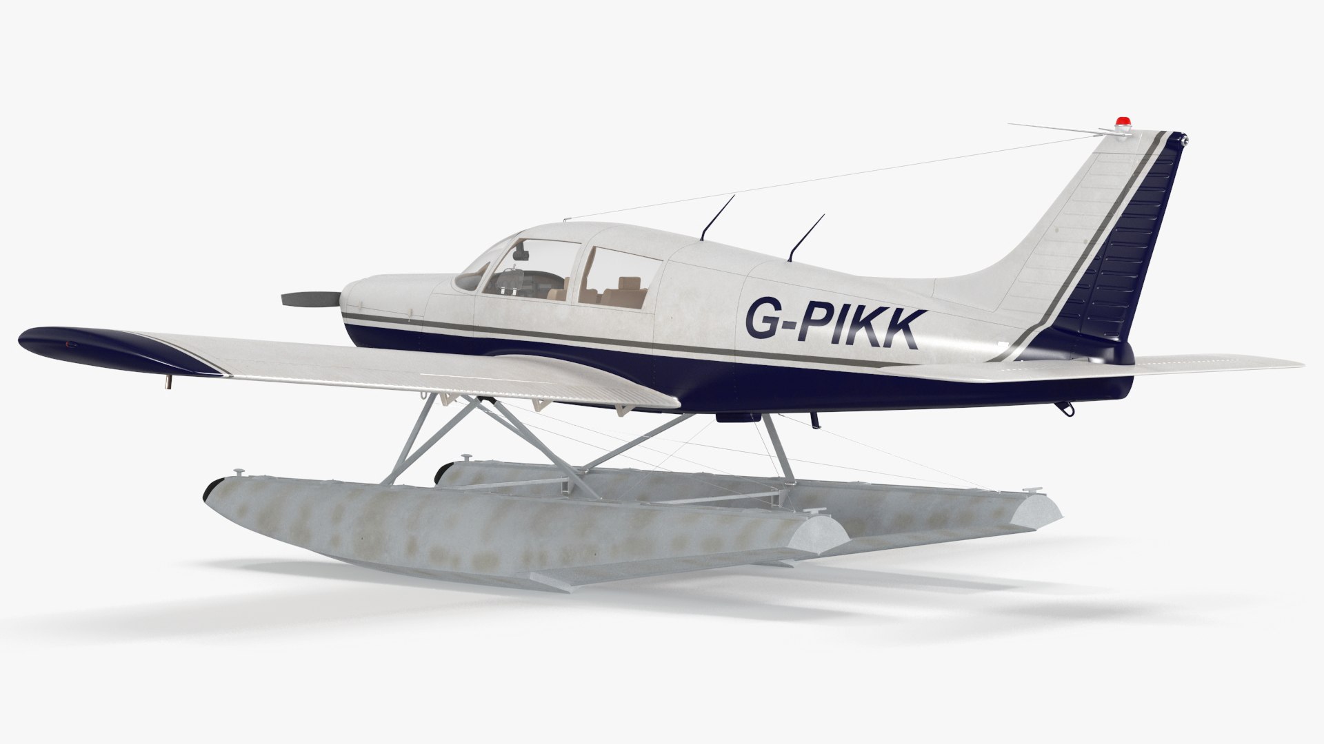 Single Engine Seaplane Piper PA-28 Cherokee 3D Model - TurboSquid 2280701