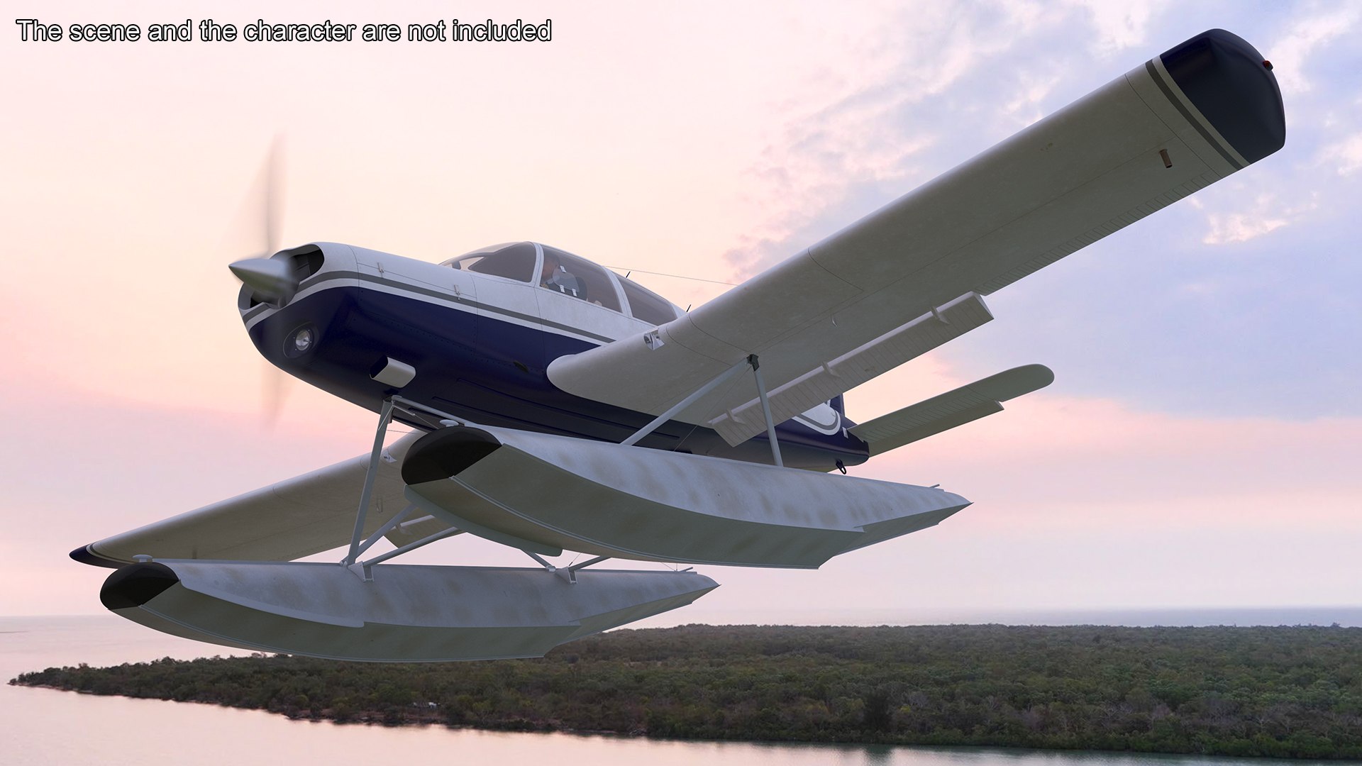 Single Engine Seaplane Piper PA-28 Cherokee 3D Model - TurboSquid 2280701