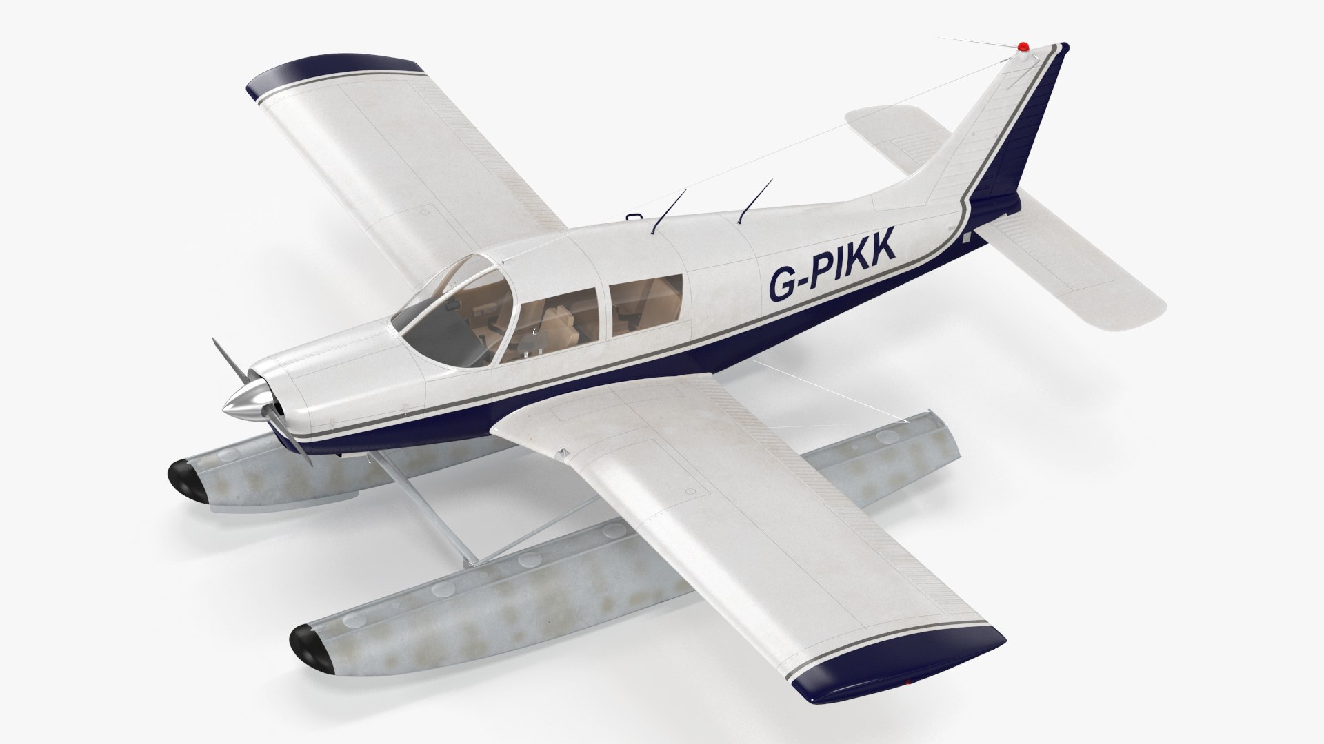 Single Engine Seaplane Piper PA-28 Cherokee 3D Model - TurboSquid 2280701
