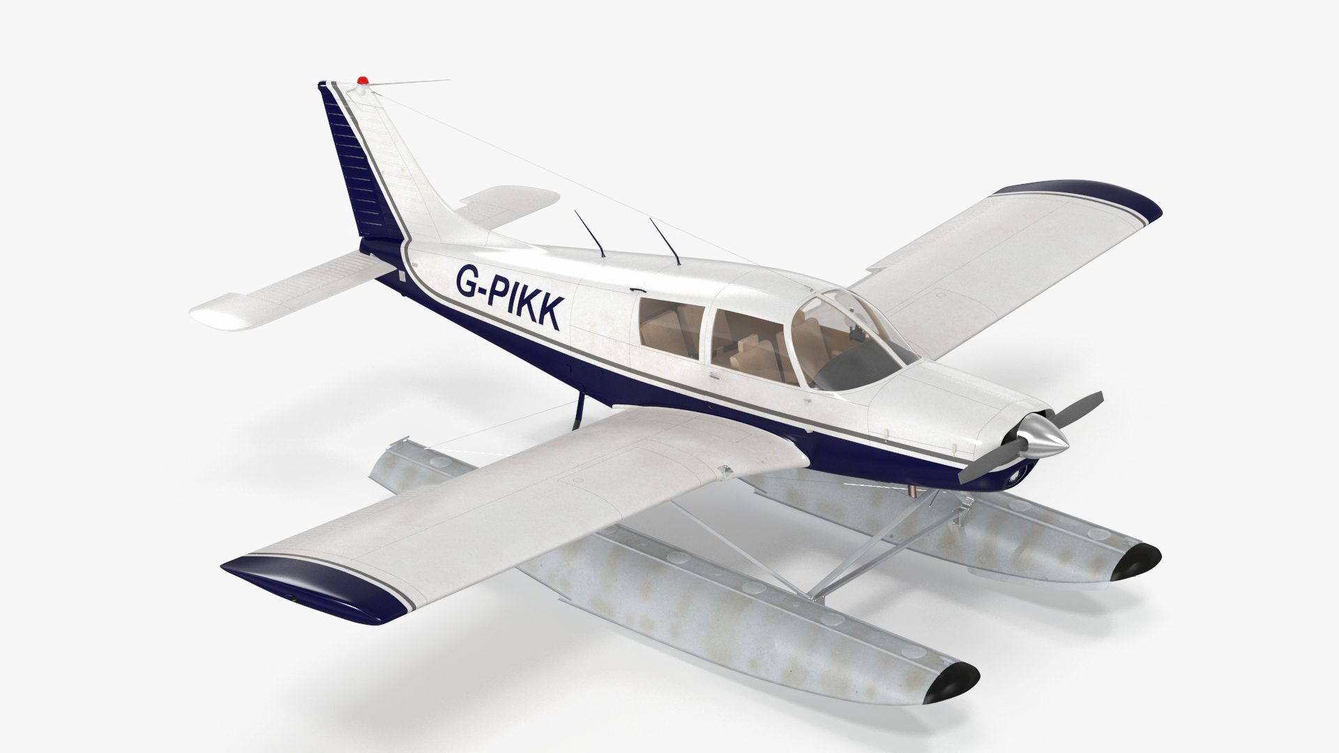 Single Engine Seaplane Piper PA-28 Cherokee 3D Model - TurboSquid 2280701