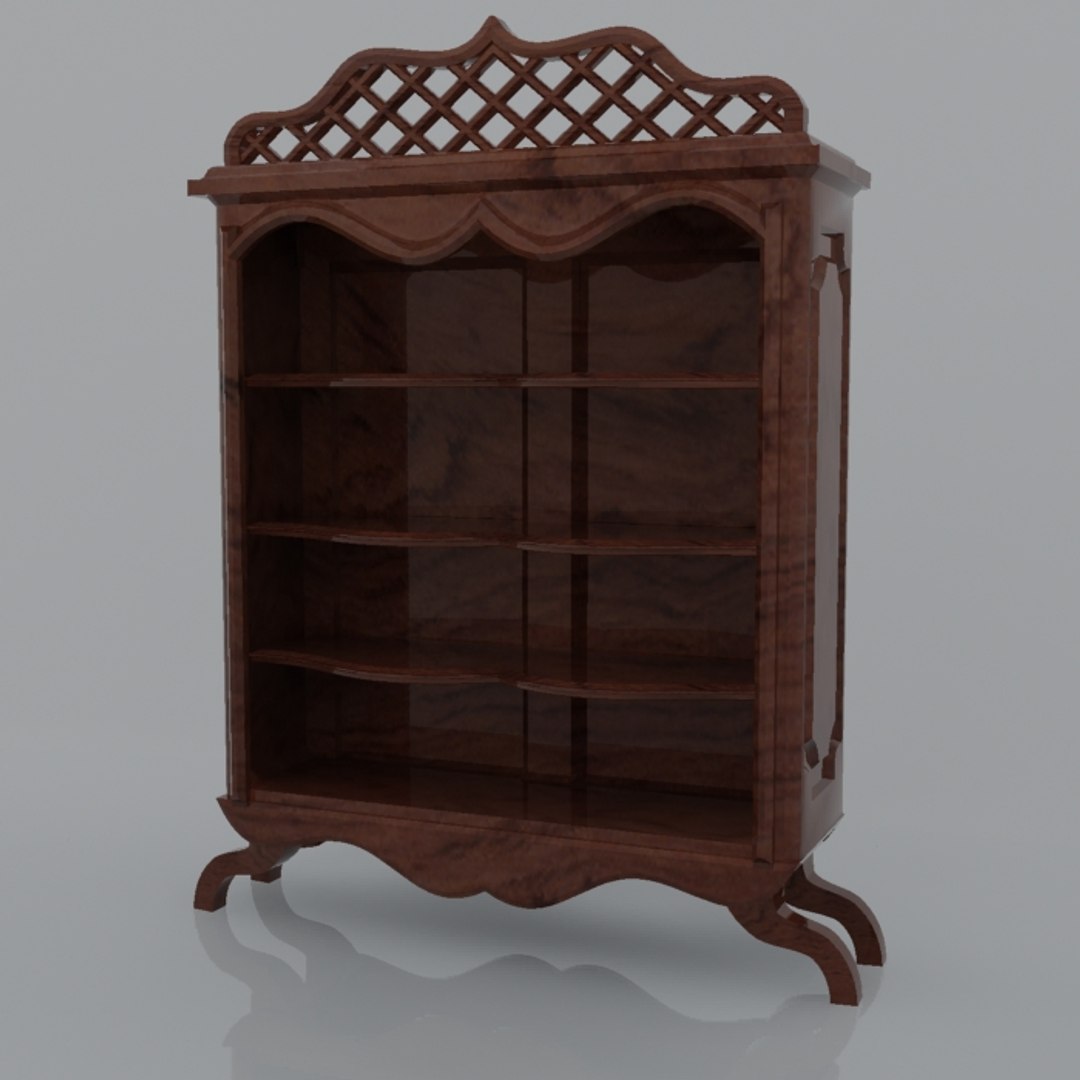 3d model antique shelves
