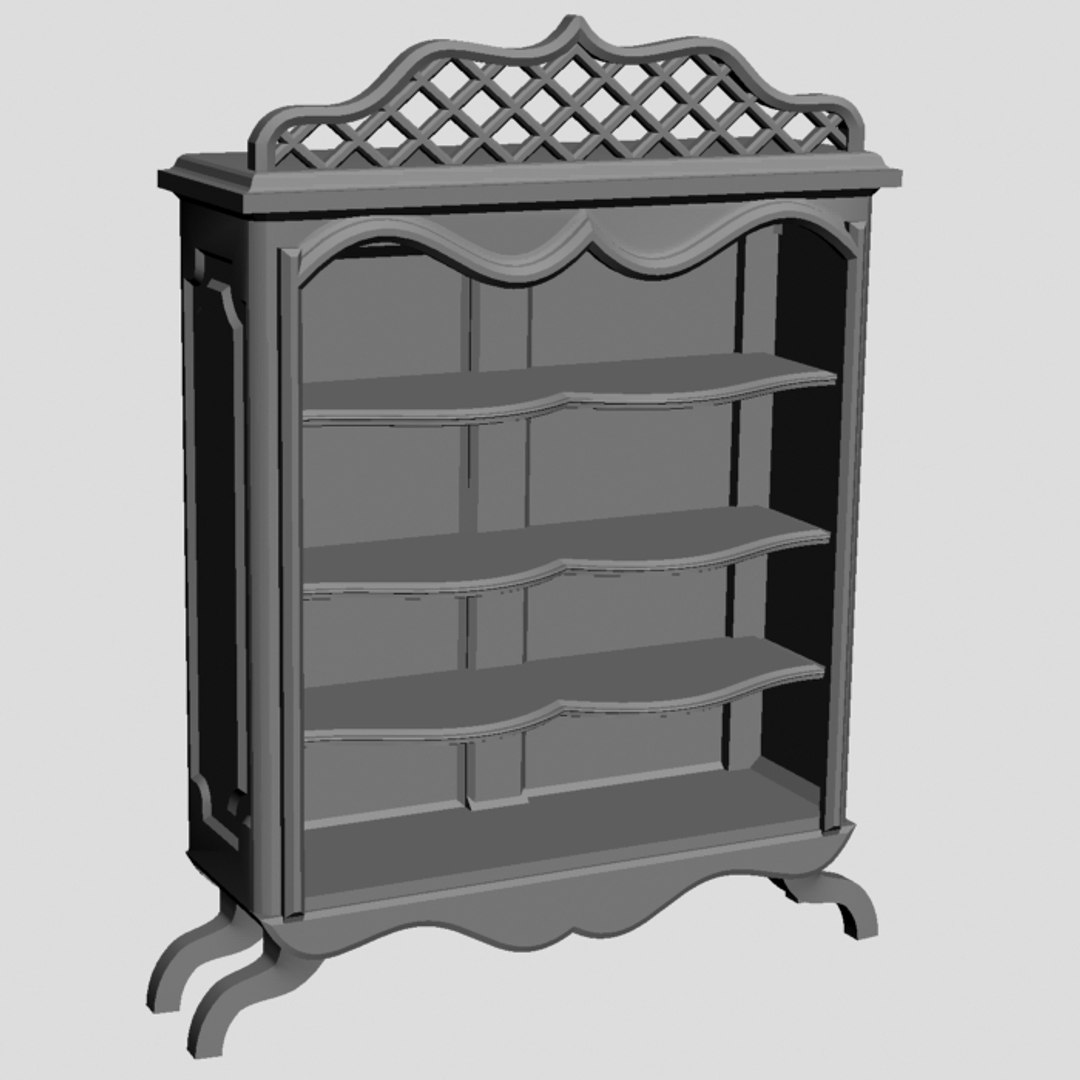 3d model antique shelves