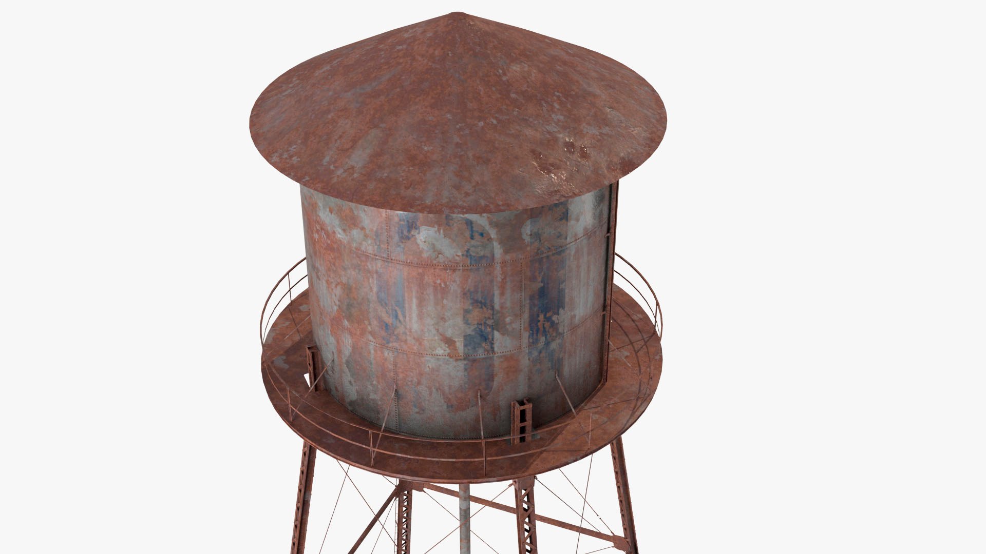 3D Water Tower Model - TurboSquid 1576540