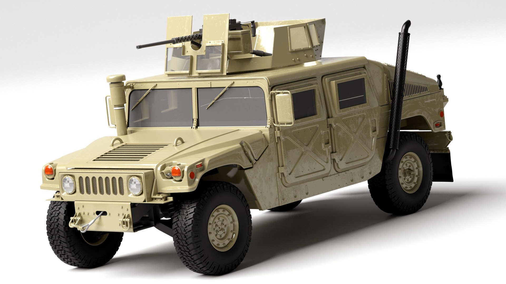 3D Military Humvee HMMWV Armed Transport Vehicle Model - TurboSquid 2416643