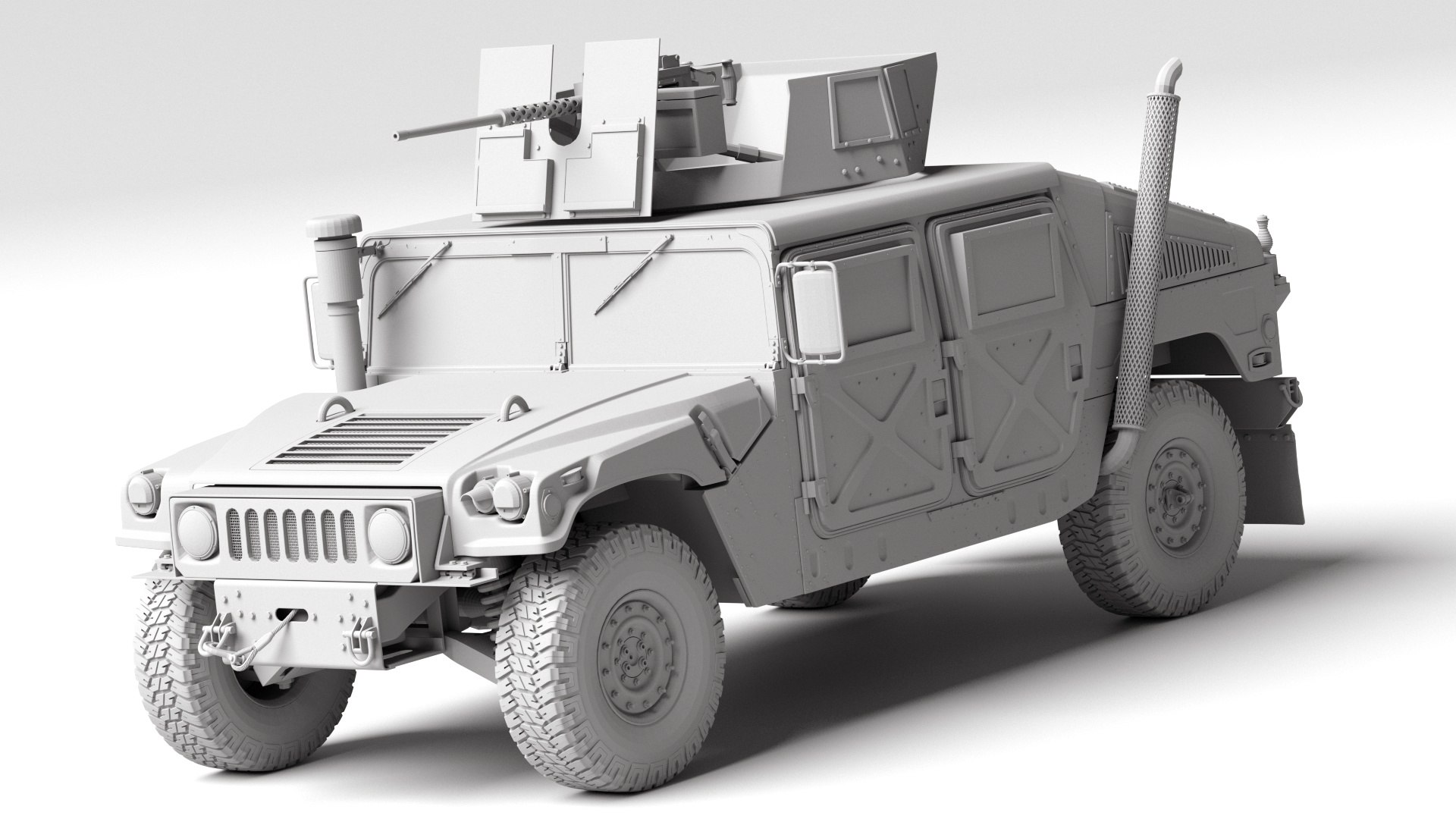 3D Military Humvee HMMWV Armed Transport Vehicle Model - TurboSquid 2416643