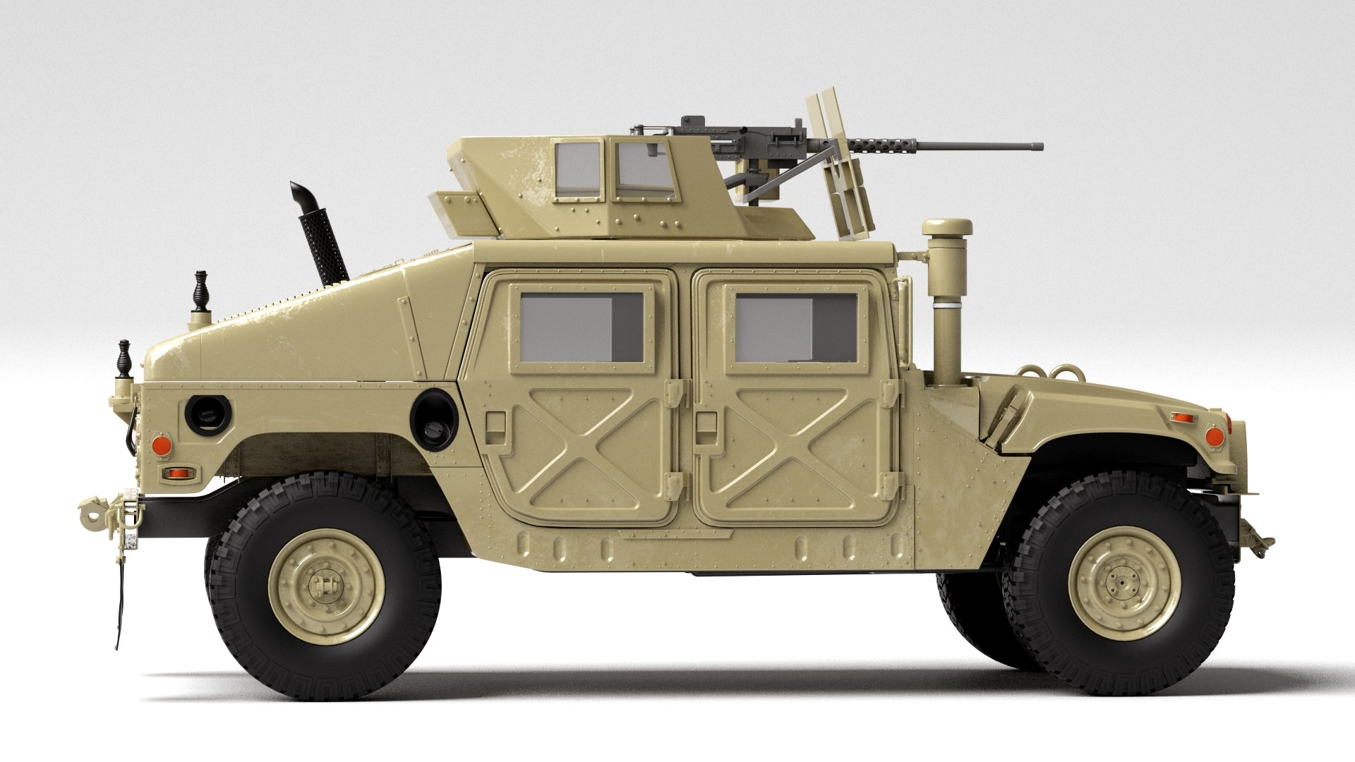 3D Military Humvee HMMWV Armed Transport Vehicle Model - TurboSquid 2416643