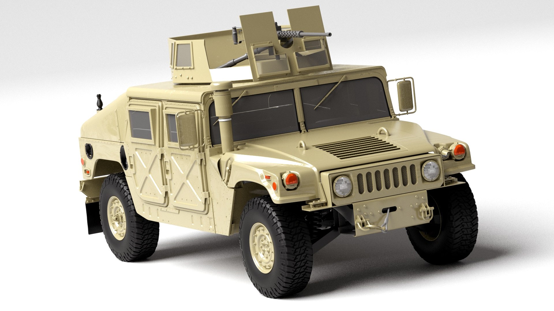 3D Military Humvee HMMWV Armed Transport Vehicle Model - TurboSquid 2416643