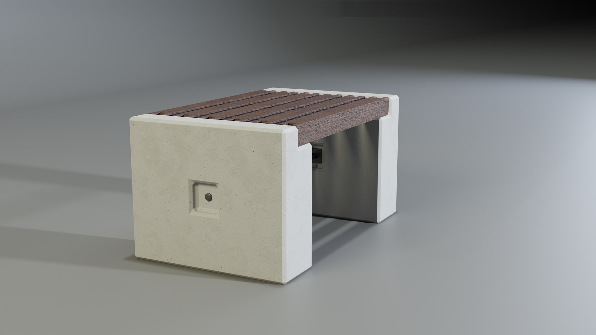 Concrete Bench - Type 3A Mid 3D Model - TurboSquid 1839323