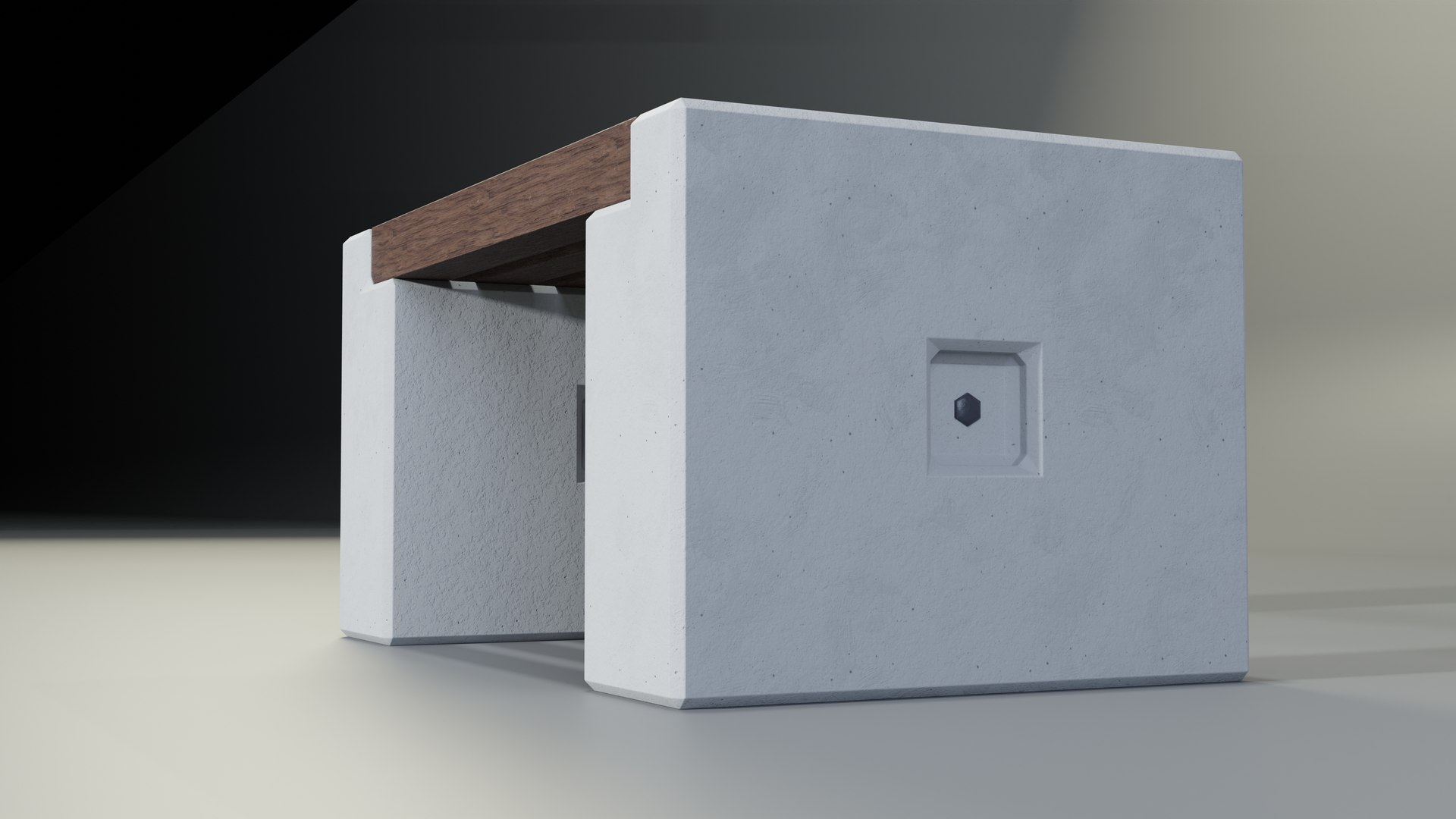 Concrete Bench - Type 3A Mid 3D Model - TurboSquid 1839323