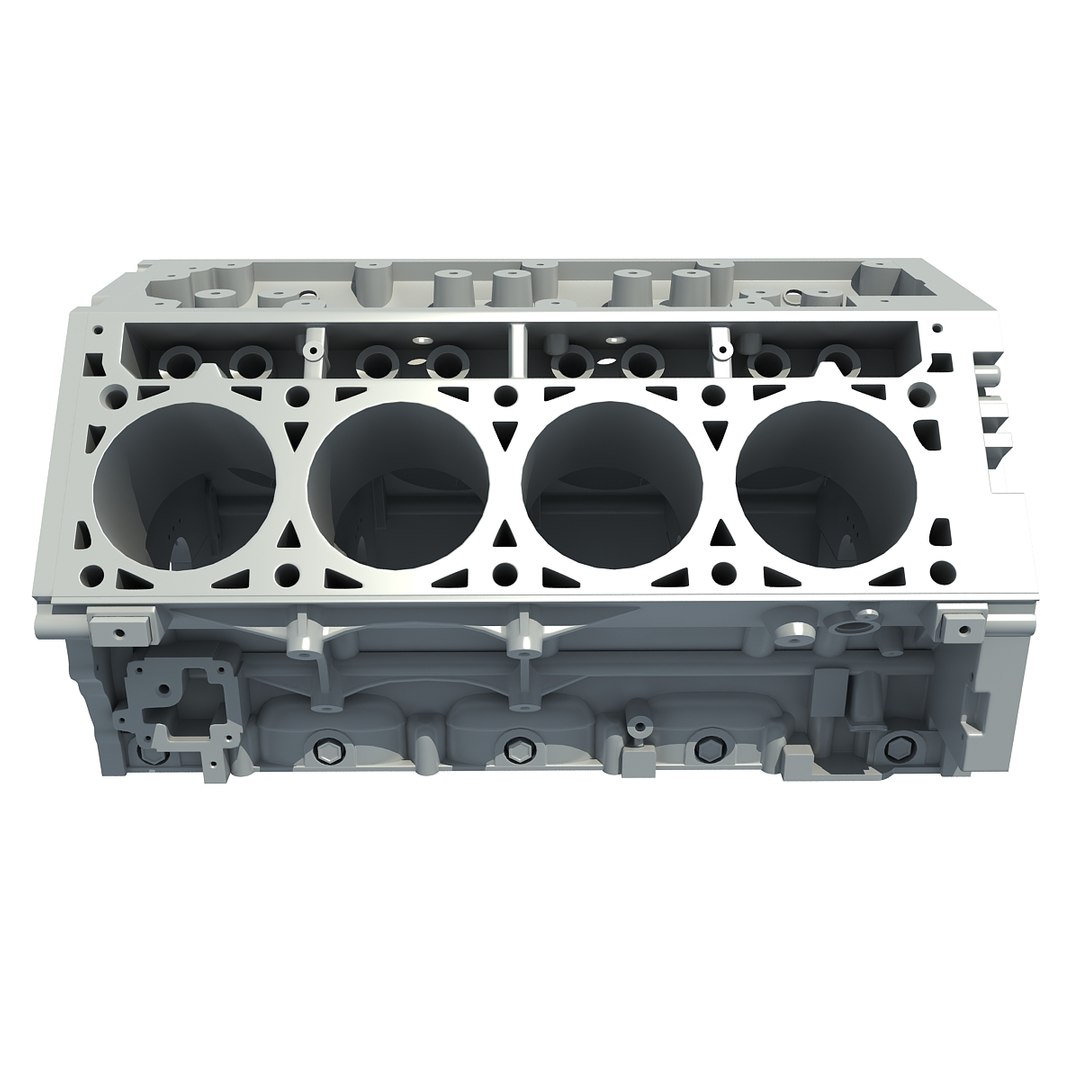 3d Model V8 Engine Block