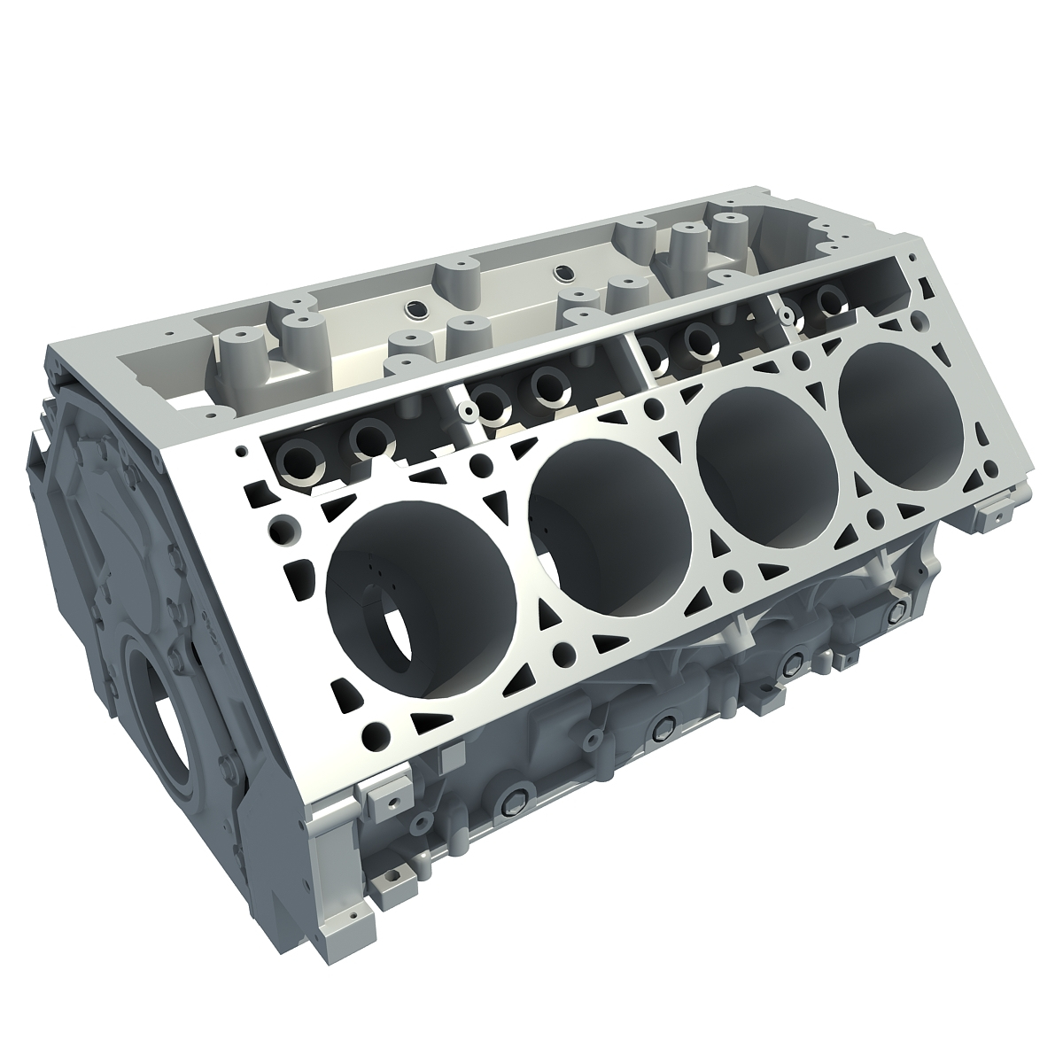 3d model v8 engine block